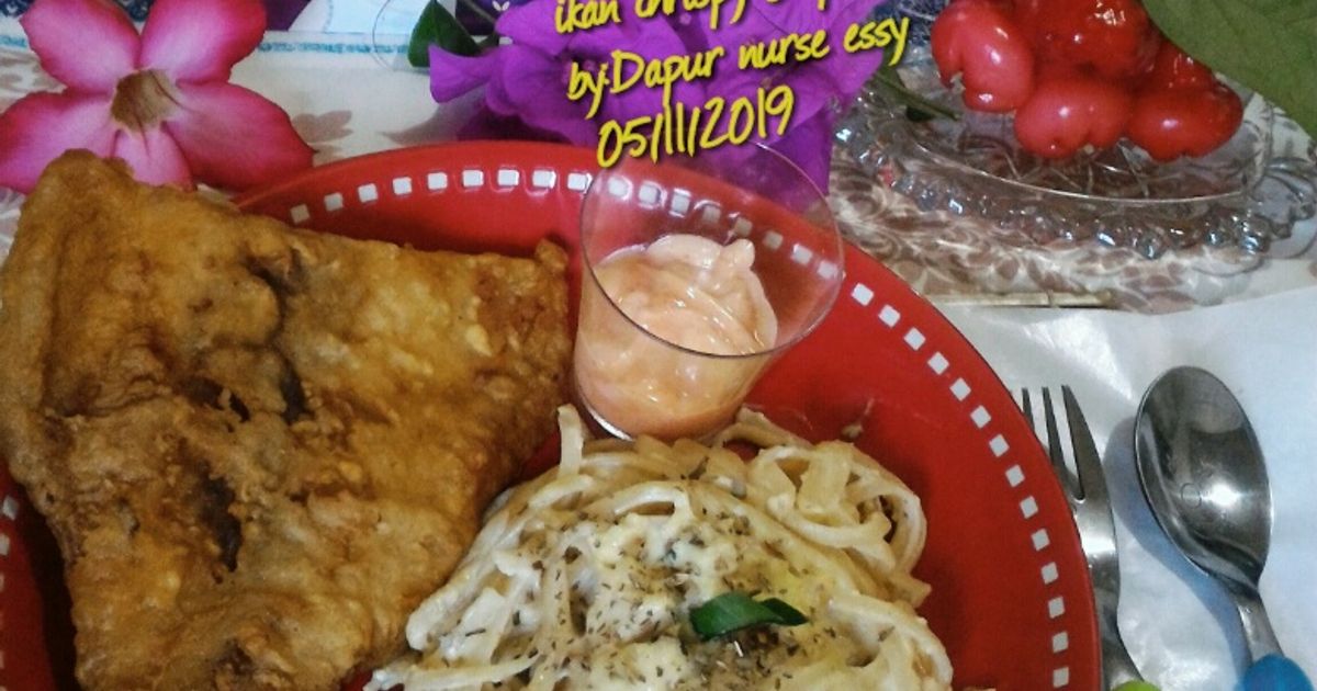 Resep Ikan Crispy & Pasta Saus Putih Ala Ala Fish Street oleh Esih ...