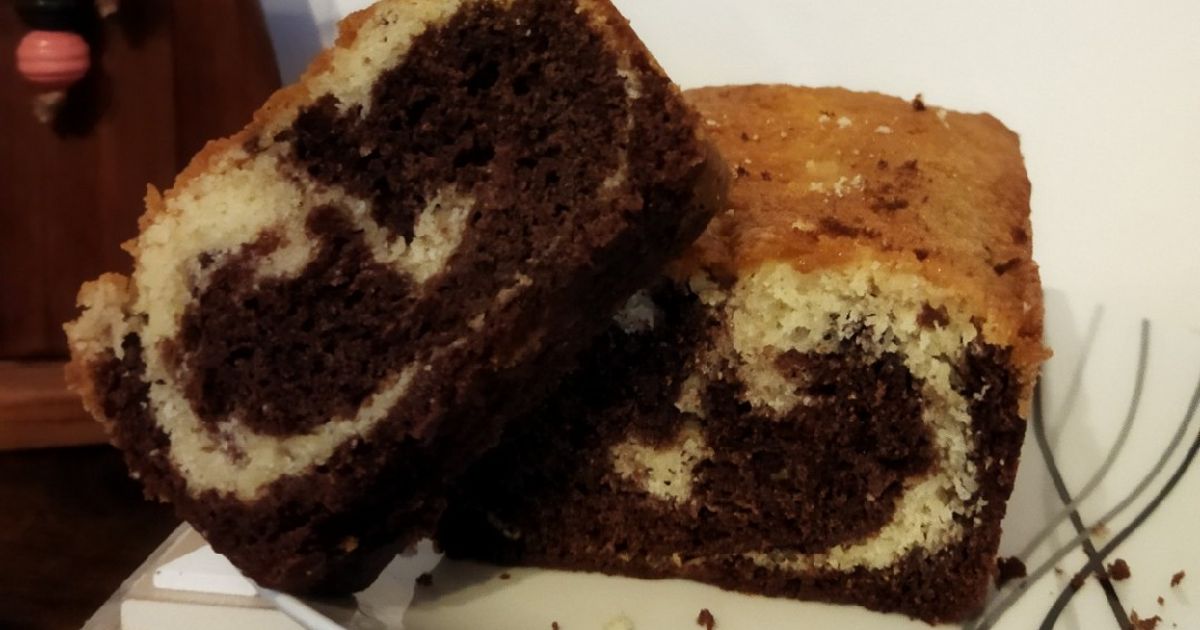 Vanilla Chocolate Marble Cake Recipe by Nininouille