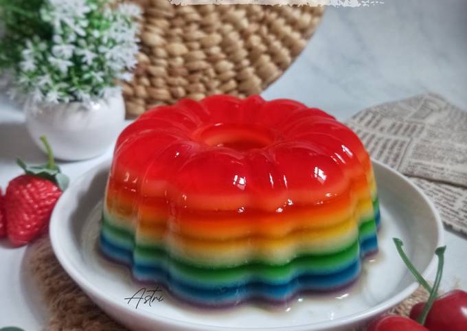 Resep Puding Pelangi oleh 🍒Astri Anjar🍍 - Cookpad
