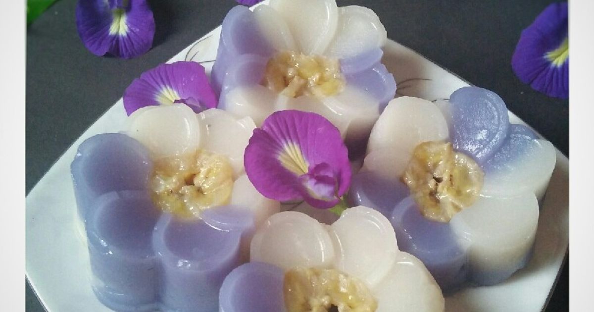 Resep Hunkwe Pisang Bunga Telang oleh Bundaindah_aura08 - Cookpad