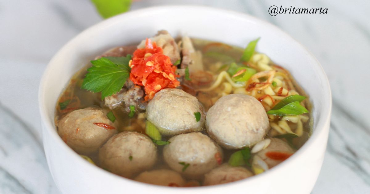 Resep Bakso Sapi Kuah Simple #Festival Resep Asia #Indonesia oleh Brita ...