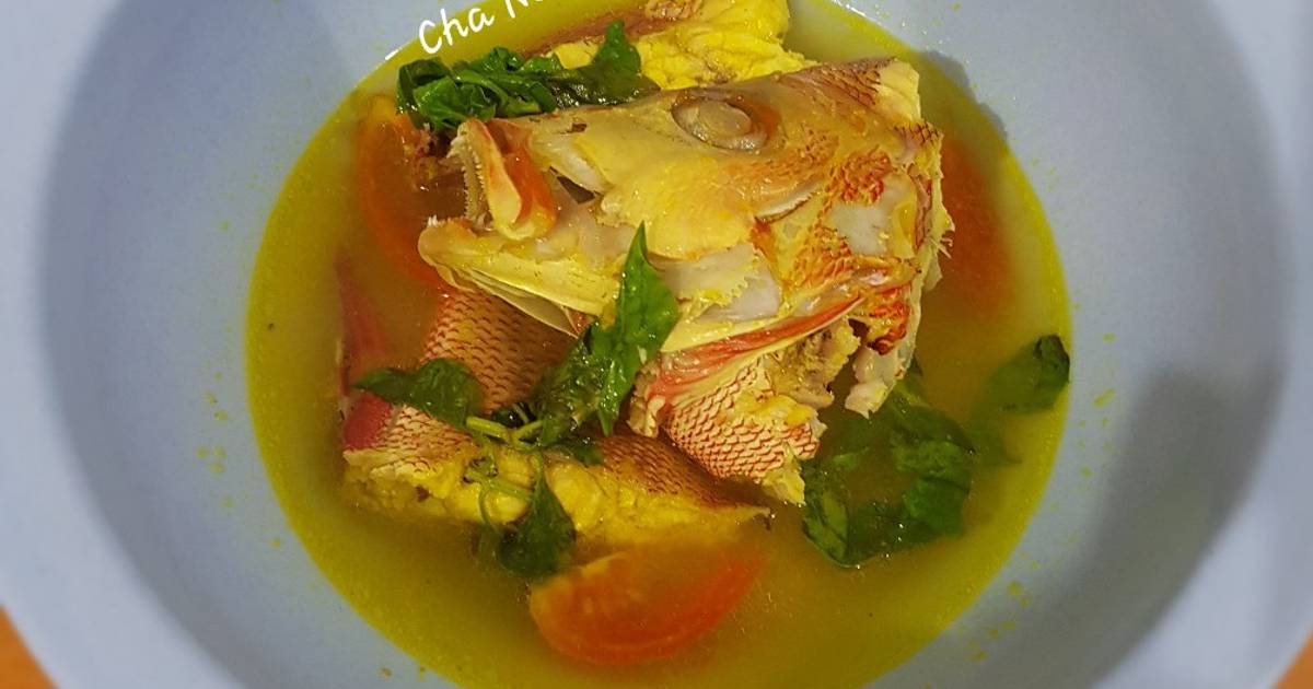 Resep Ikan kakap kuah kuning oleh Cha Ndra - Cookpad