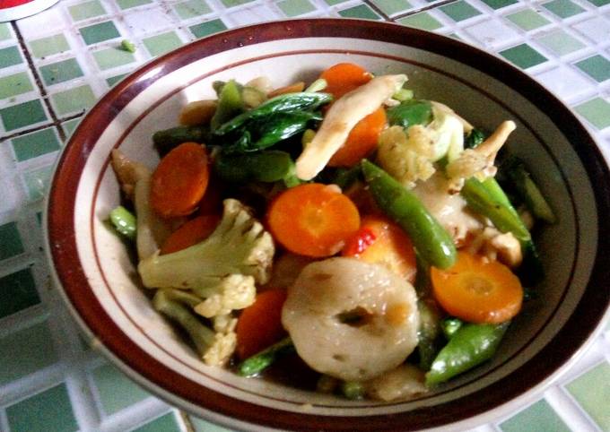 Resep Capcay jamur bakso oleh Rakha Faustin - Cookpad