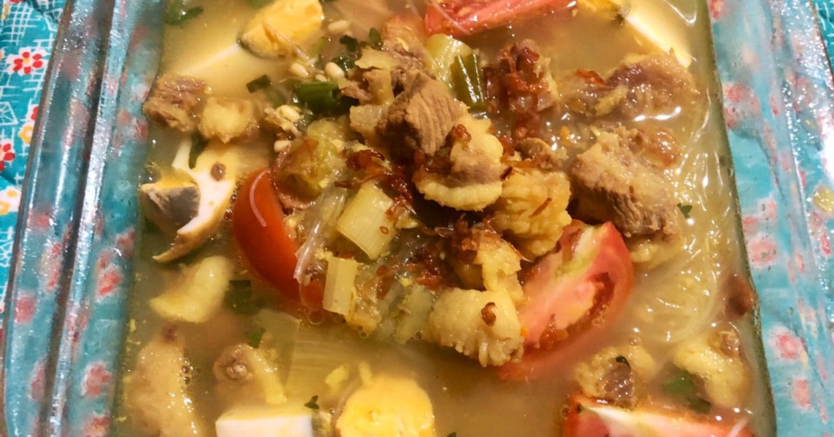 Resep Soto Daging Sapi Ala Moona Kitchen oleh Widya Sari - Cookpad