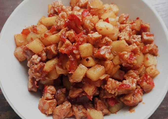 Resep Kentang - Tempe Balado oleh exofit - Cookpad