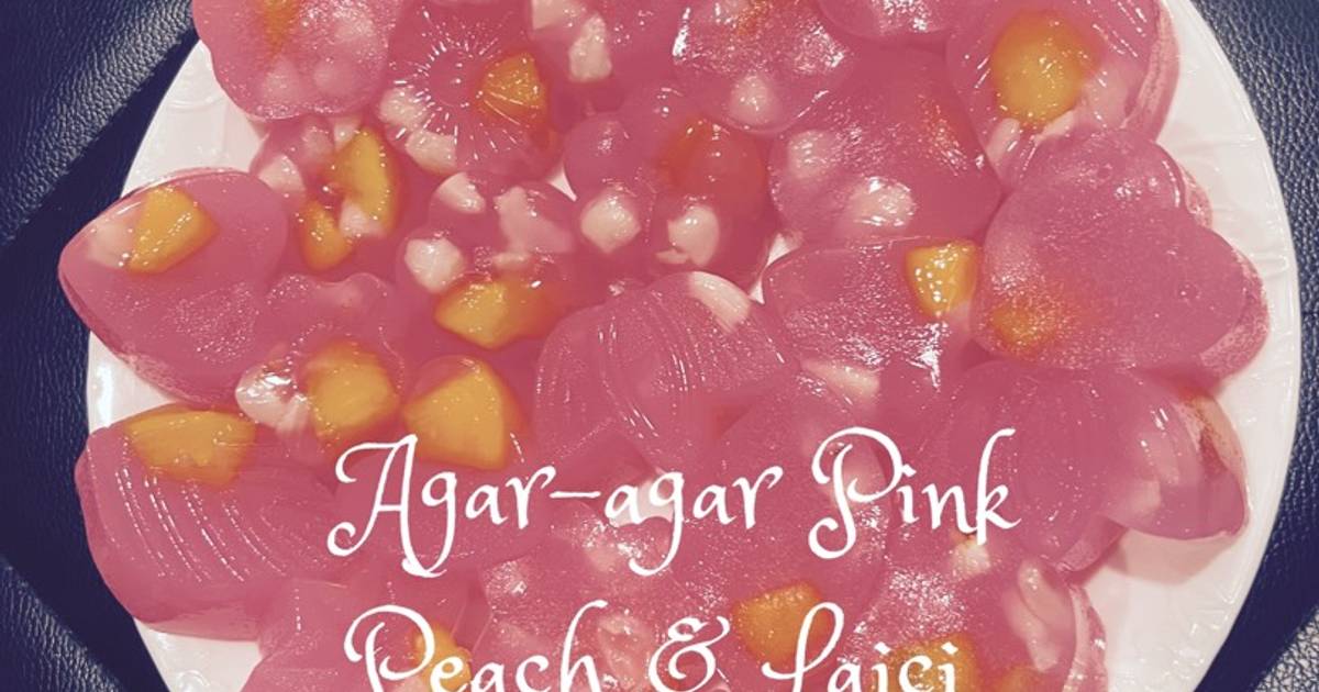 Resipi Agar-agar Pink Peach & Laici (R299) oleh Zahrah Buang - Cookpad