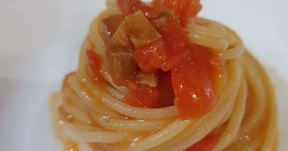 Ricetta Spaghetto Pomodorino E Rigatina Croccante di Eleonora Mazzanti ...