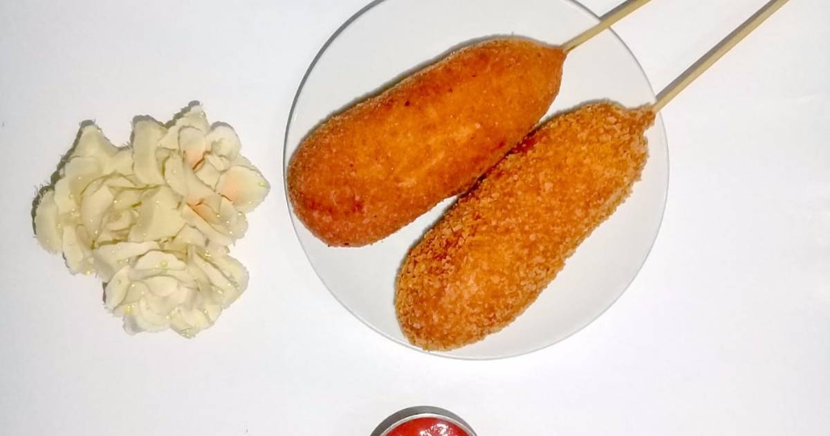 Resep Corn Dog Sosis oleh vanillablue - Cookpad