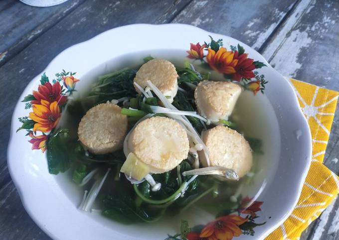 Resipi Sup sayur bayam campur enoki bertauhu jepun oleh Faizah Yahya ...