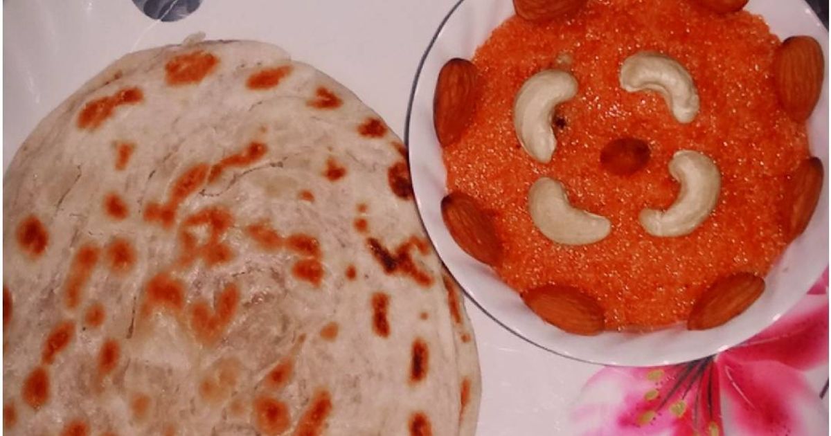 Lachha Paratha And Suji Halwa Recipe by Sajida Khan - Cookpad