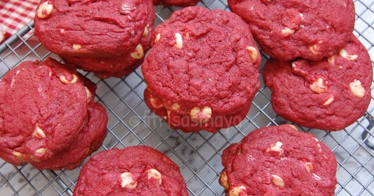 Resep Red Velvet Cookies Anti Gagal Lembut dan Cantik