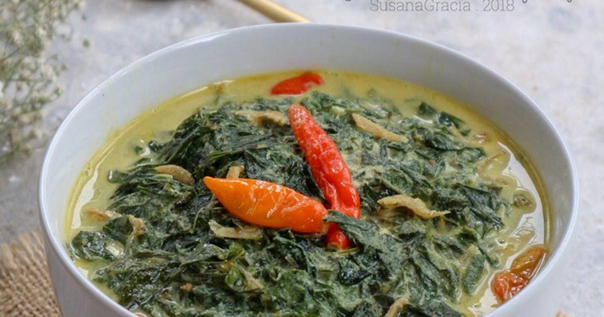 Resep Gulai daun singkong #Recook_Anggraini_Oktora oleh Susana Gracia Cathrine - Cookpad