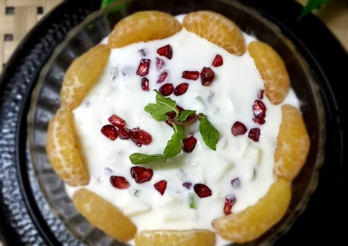 Fruits & vegetables raita with hung curd Recipe by Sneha Patel - Cookpad