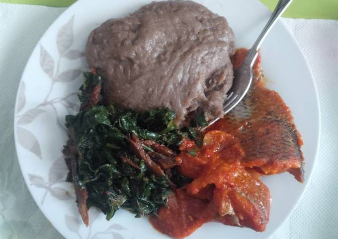 Vegetable With Stew And Amala Recipe By Bongi Cookpad