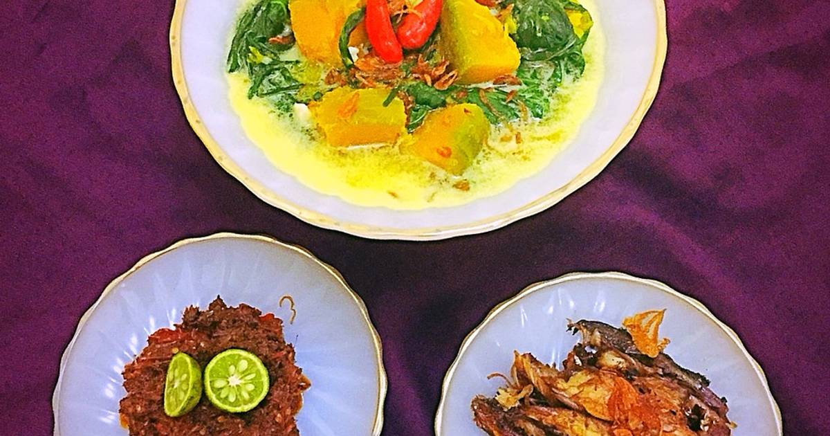 Resep Sayur Sambiki Gedi Santang AKA Sayur Labu Kuning dengan Daun Gedi ...