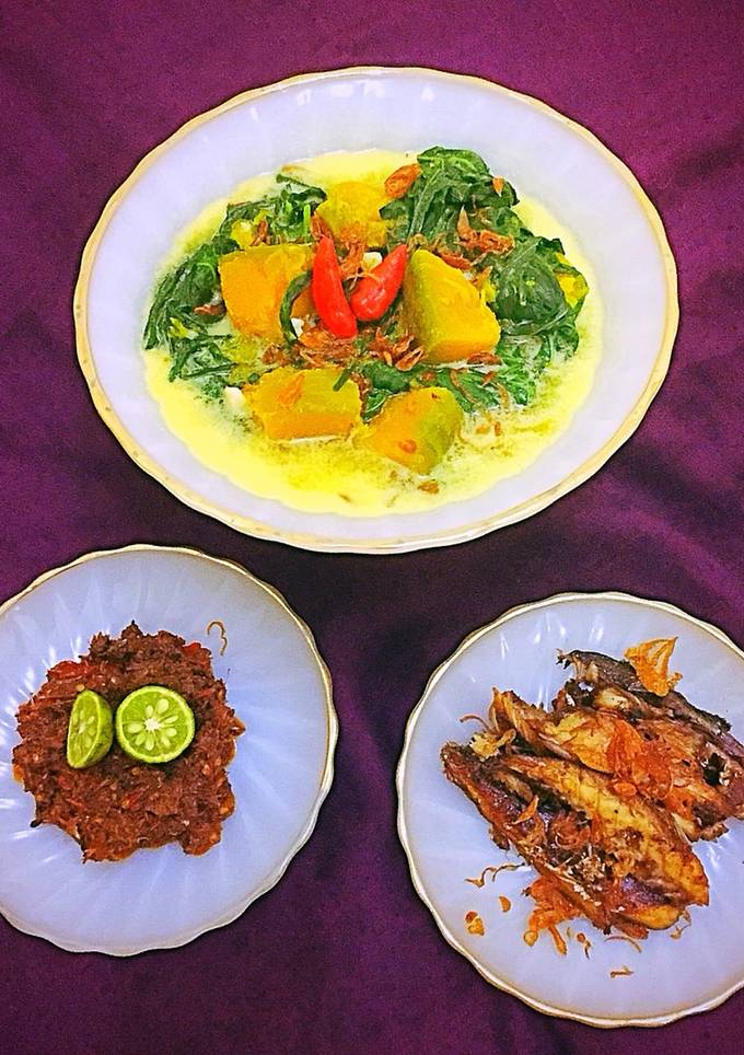 Resep Sayur Sambiki Gedi Santang AKA Sayur Labu Kuning dengan Daun Gedi ...