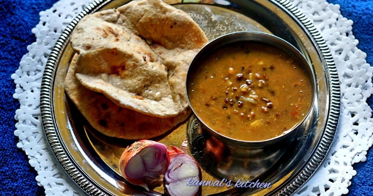 Langer Dal With Tandoori Roti In Kadai Recipe by Kanwaljeet Chhabra ...