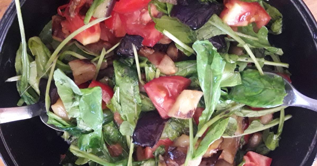 Ensalada de rúcula, berenjena, tomate y lechuga😋😋😋 Receta de Daiana ...