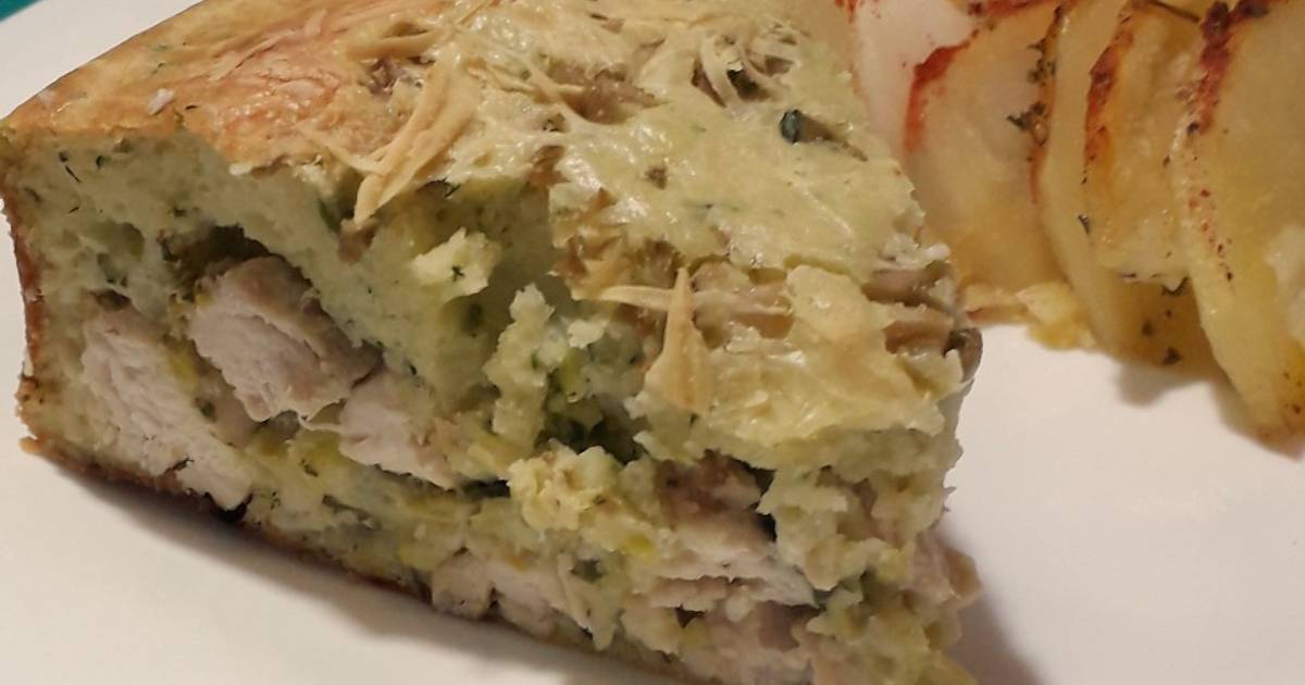 Tarta de pollo rústica 💜 Receta de Angie Arias- Cookpad