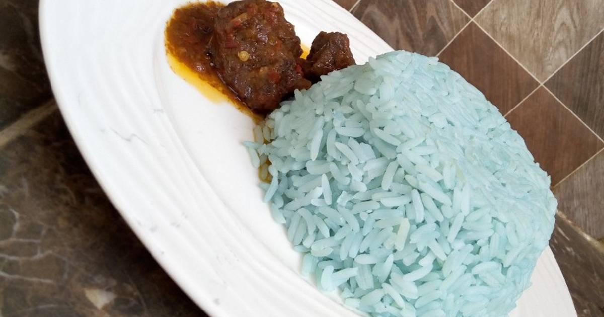 Sky blue rice Recipe by Tastes By Tatas. - Cookpad