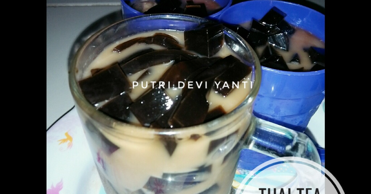 Resep Thai Tea Cincau Hitam #Kamis Manis oleh Putri Devi Yanti - Cookpad
