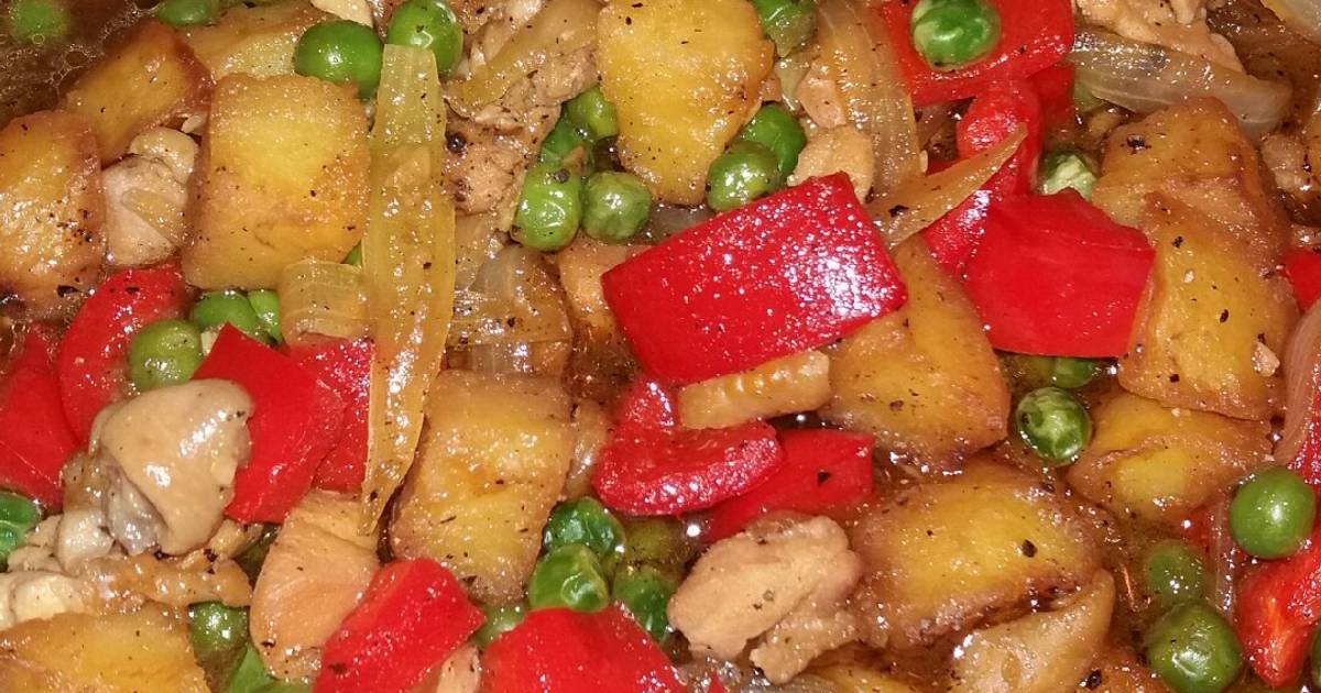 Resep Kentang Ayam Merica Hitam oleh Isti's Mom Recipe - Cookpad