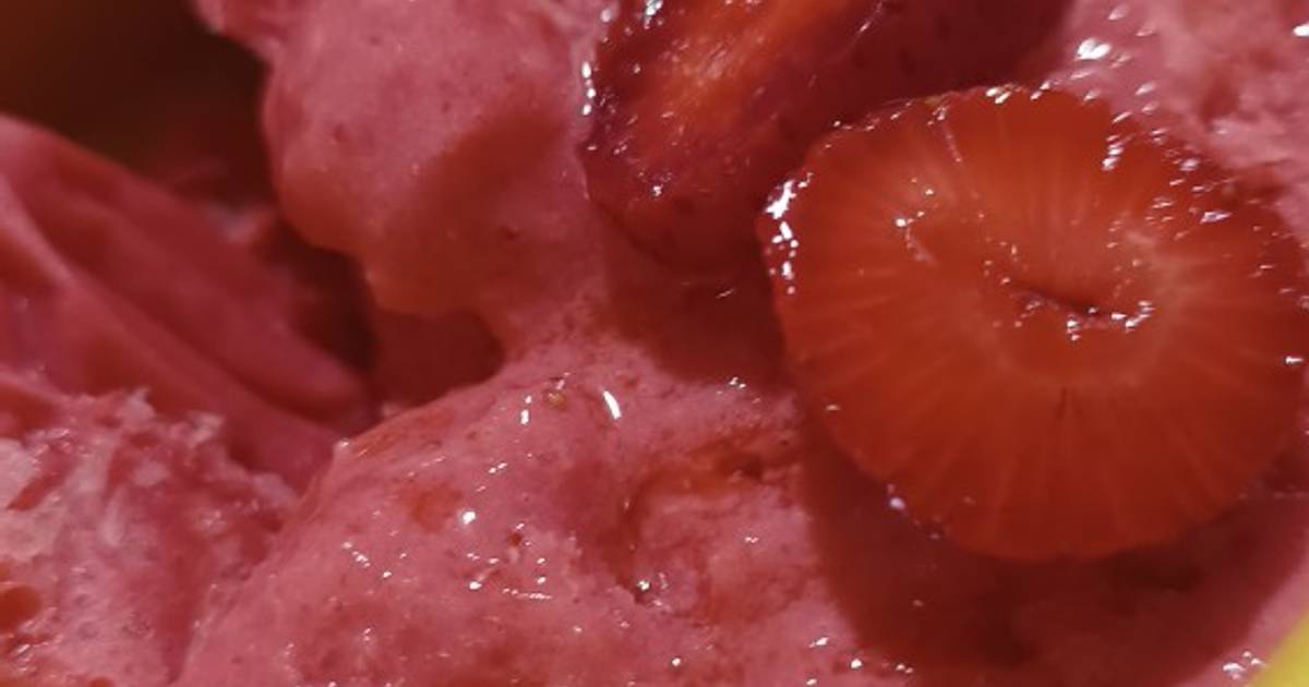 Helado de frutilla - 710 recetas caseras- Cookpad