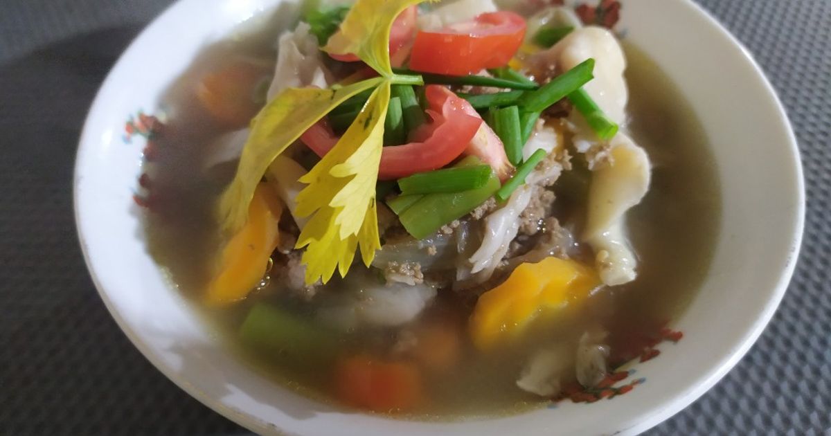 Resep Sup Jamur Tiram Daging Giling oleh Sri Ekawati - Cookpad