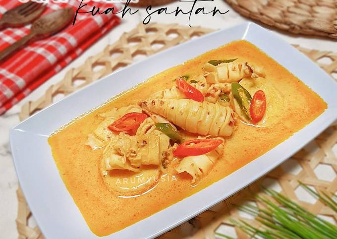Resep Cumi Scalop Kuah Santan oleh Arum Yusia - Cookpad