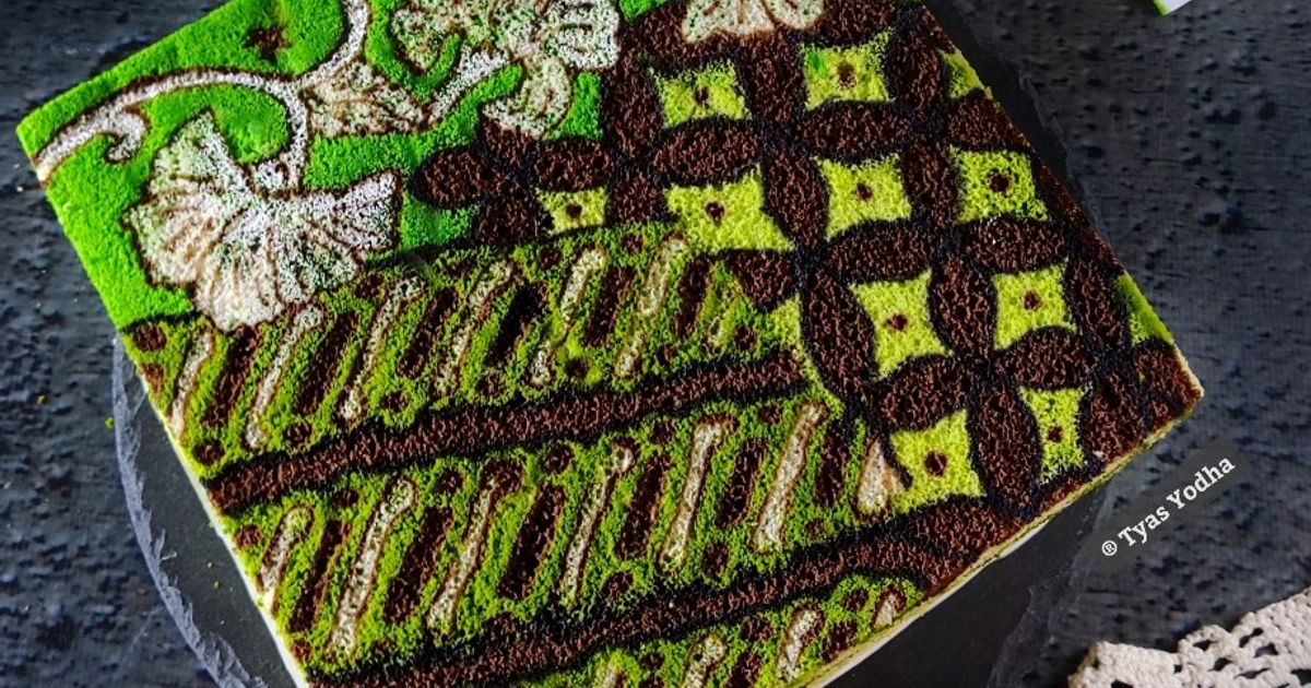 Resep Bolu Batik Hokokai Pandan Cheese oleh Tyas yodha - Cookpad