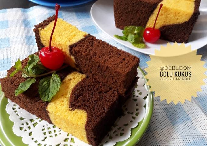 Resep 375. Bolu Kukus Coklat Marble oleh JE deBloom - Cookpad