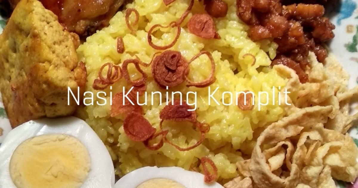 Resep Nasi Kuning Komplit oleh Hartik - Cookpad