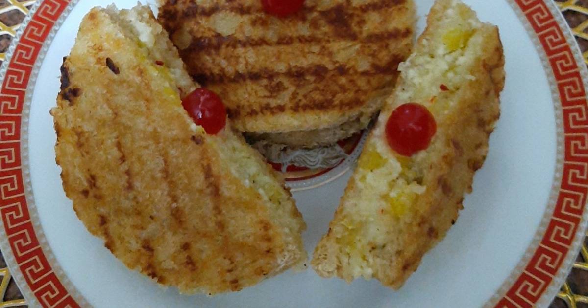 Cheesy Pina Colada Sandwich Recipe by Ila Palan - Cookpad