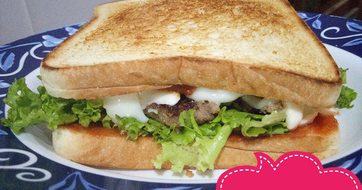 Resep Burger Roti Tawar oleh Maylisha - Cookpad