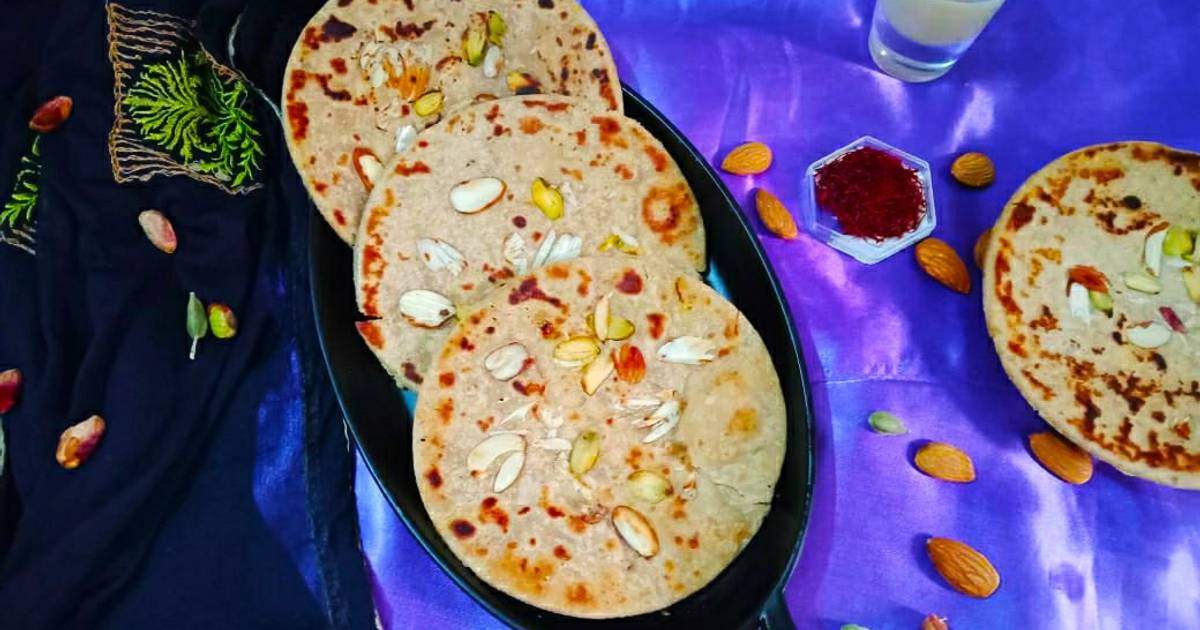 Bhumika Parmar દ્વારા રેસીપી શીરમલ રોટી(sheermal roti recipe in ...