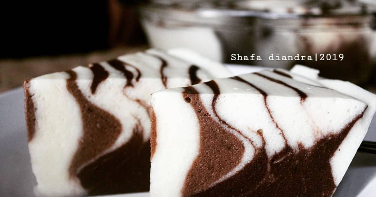 Resep Zebra Cake Pudding 🇲🇨 (#Dessert 4 Telur) oleh Shafa Diandra - Cookpad