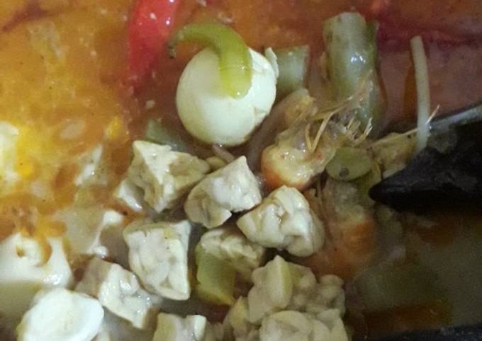 Resep Sayur manisa, telur puyu, tempe dan udang oleh devi biays - Cookpad