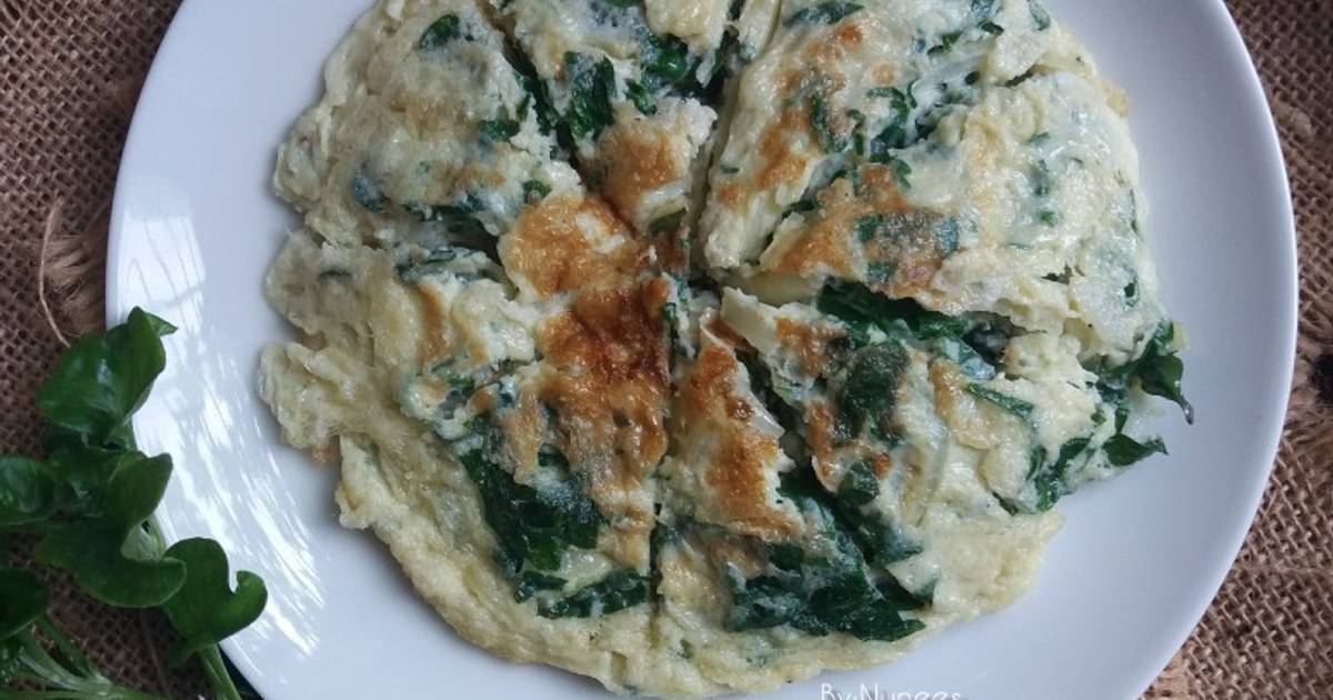 Resipi Telur Dadar Bayam Brazil oleh Nunees - Cookpad