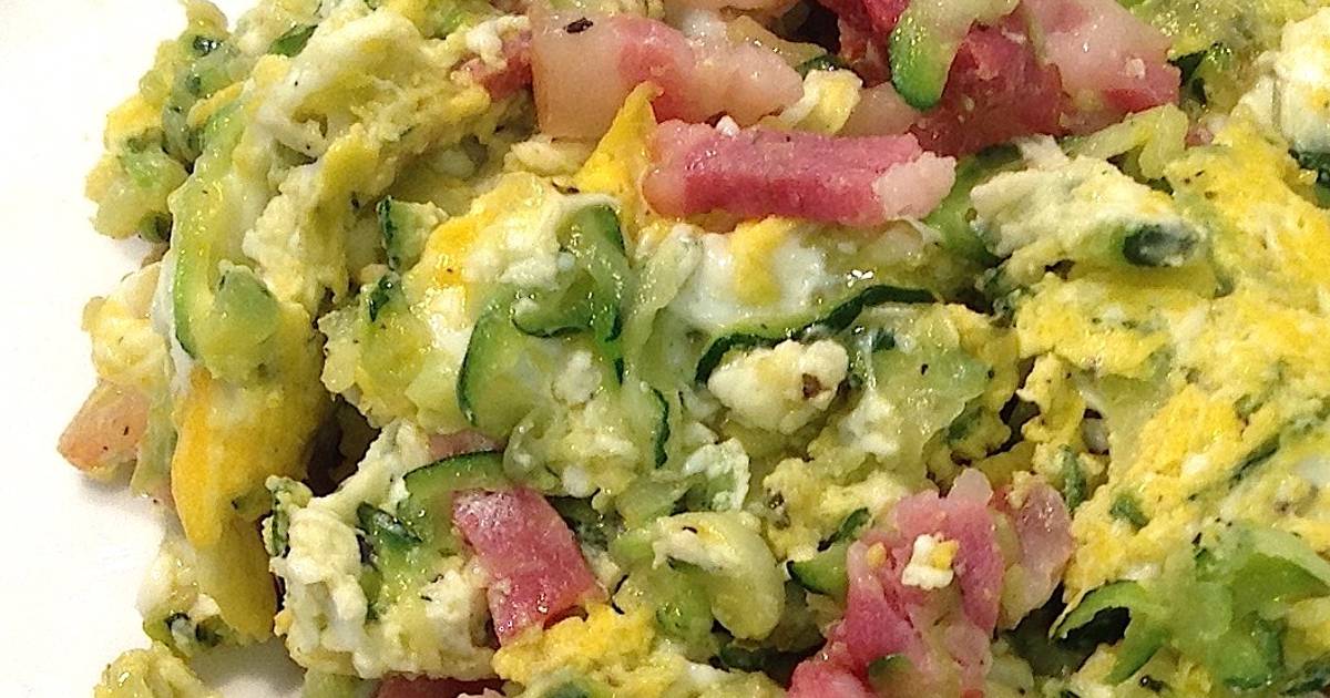 Zucchini & Ham Scramble Recipe by Anny Plummer - Cookpad