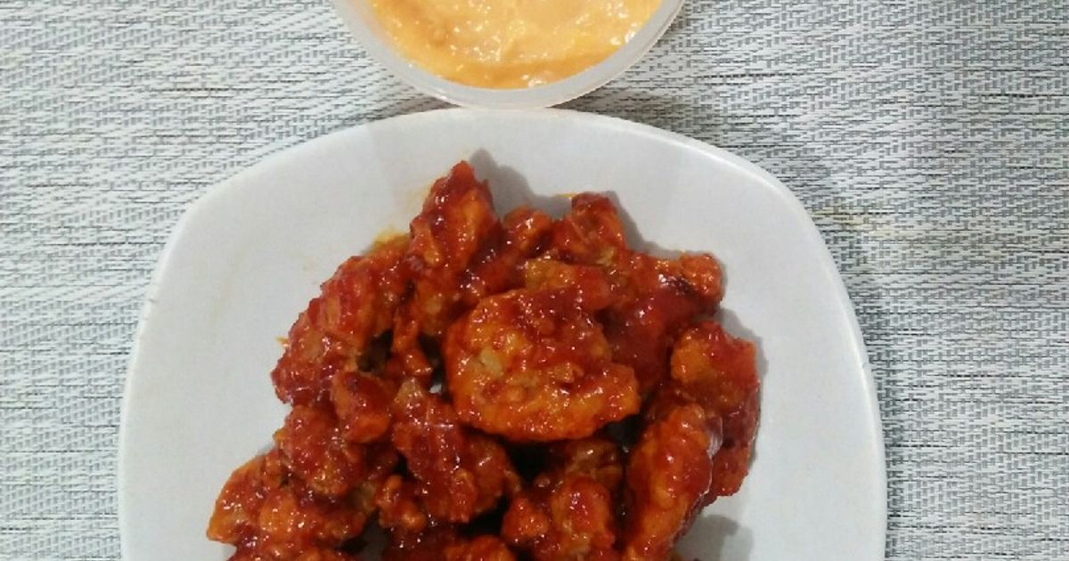 Resep Yangnyeom Tongdak (Spicy Fire Chicken) + Saus Keju oleh Bani Ummu ...