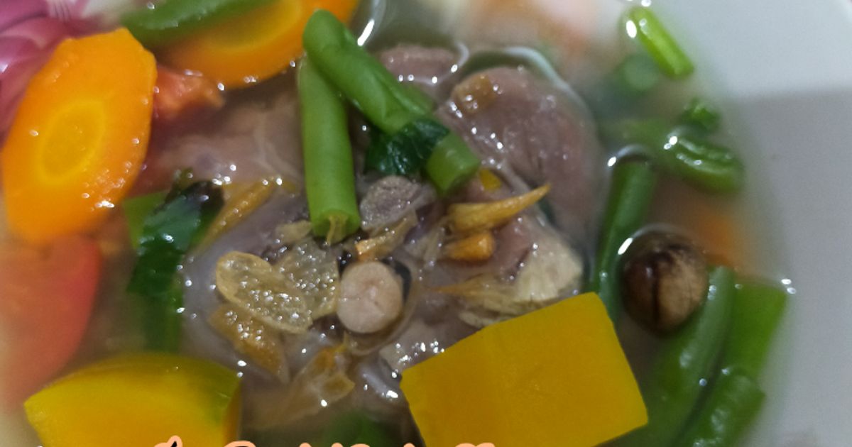 Resep Sop Buntut Labu Kuning oleh MbakNok - Cookpad