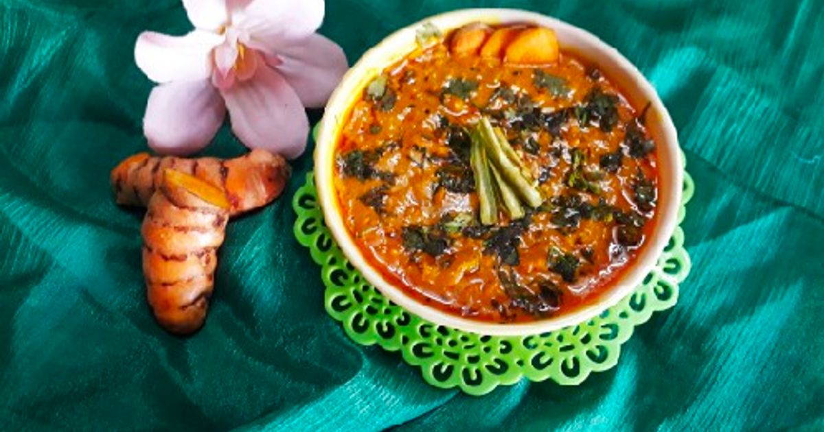Raw Turmeric Sabzi Recipe by DrKhushboo Bansal - Cookpad