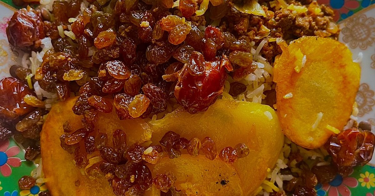 Lentil Pilaf With Meat And Raisins (Persian Adaspolo Ba Goosht ...
