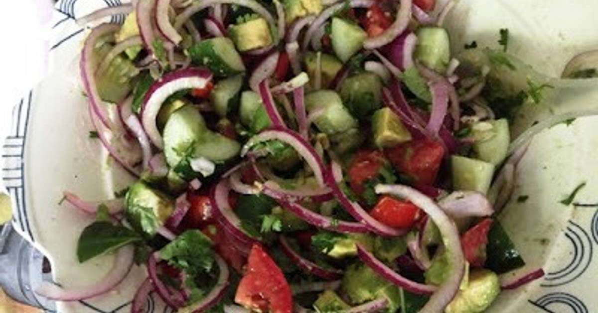 Ensalada fresca de palta y pepino Receta de Hernan Diego Martin- Cookpad