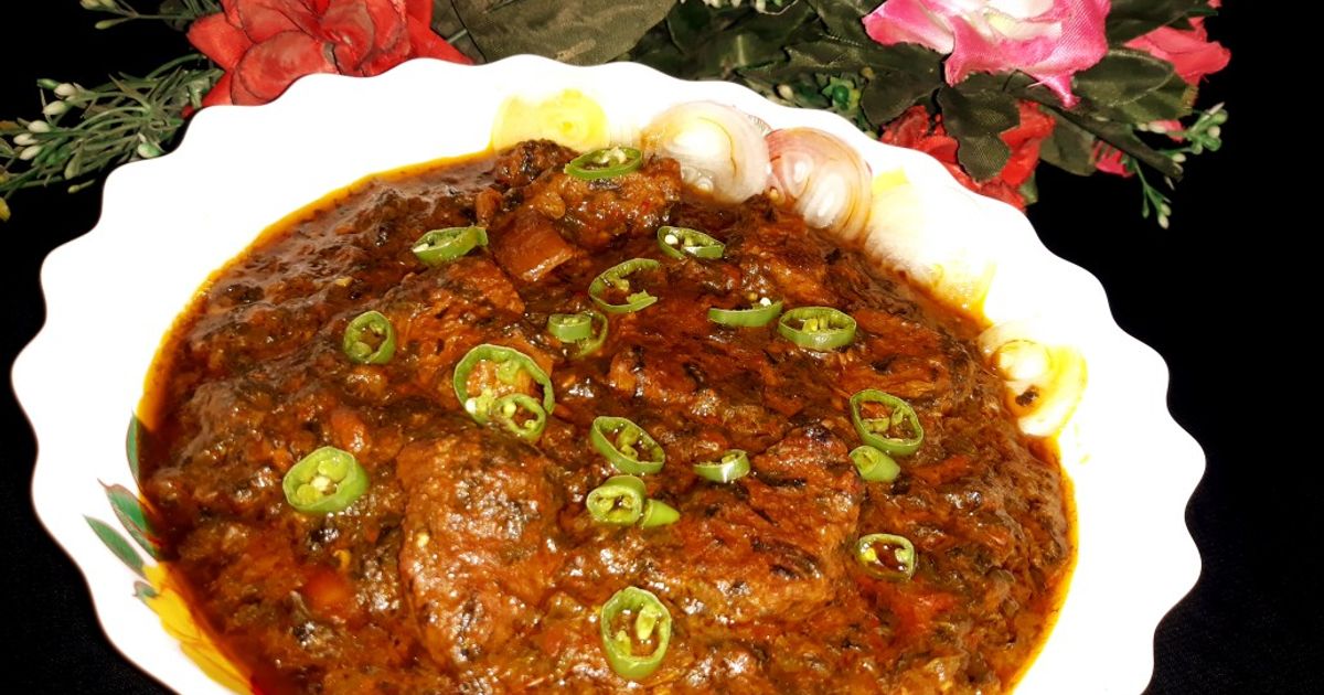 Hyderabadi Palak Gosht Traditional Recipe Recipe by Abiha Naqvi Naqvi ...
