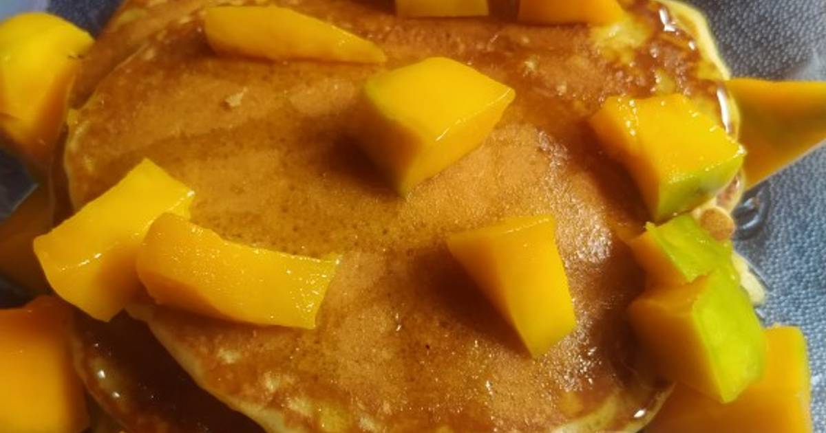 Resep Pancake Mangga Fluffy oleh Andindin - Cookpad