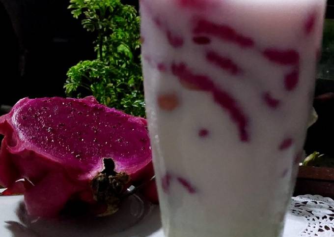 Resep Cendol buah naga oleh Dewi Febriani - Cookpad