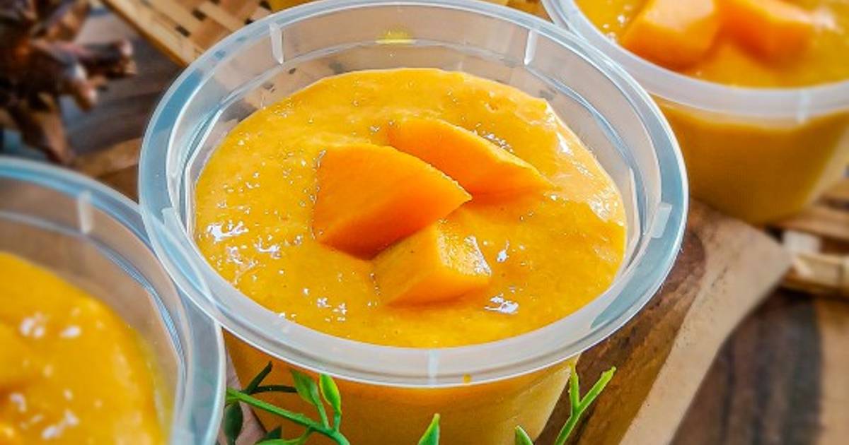 Resep 343. Mango Silky Pudding with Mango Pure oleh Noona Hilda ️ - Cookpad