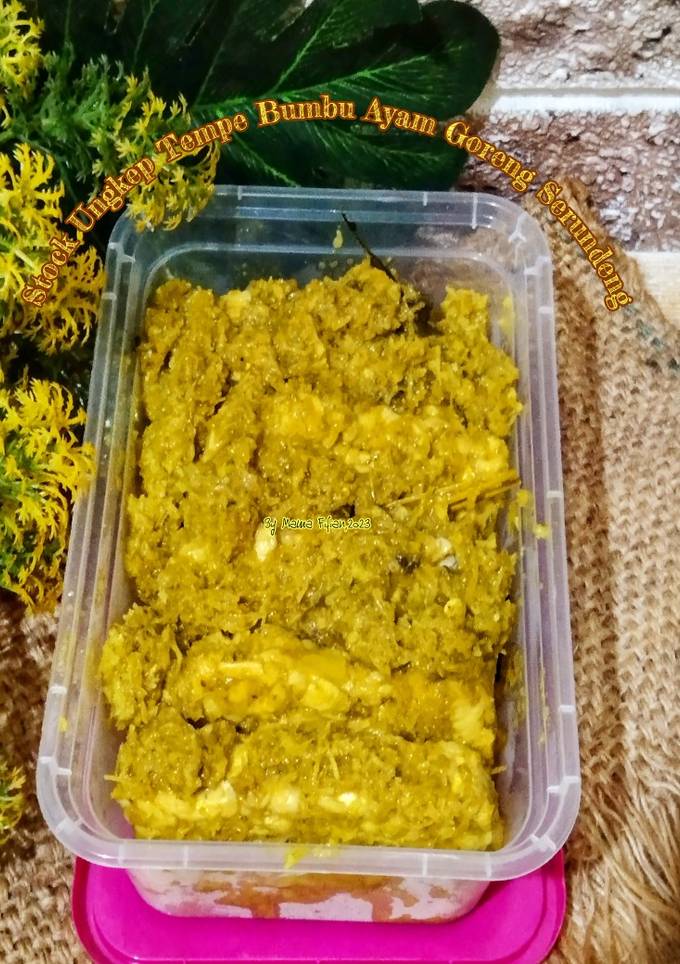 Resep Stock Ungkep Tempe Bumbu Ayam Goreng Serundeng oleh Lanjarsih ...