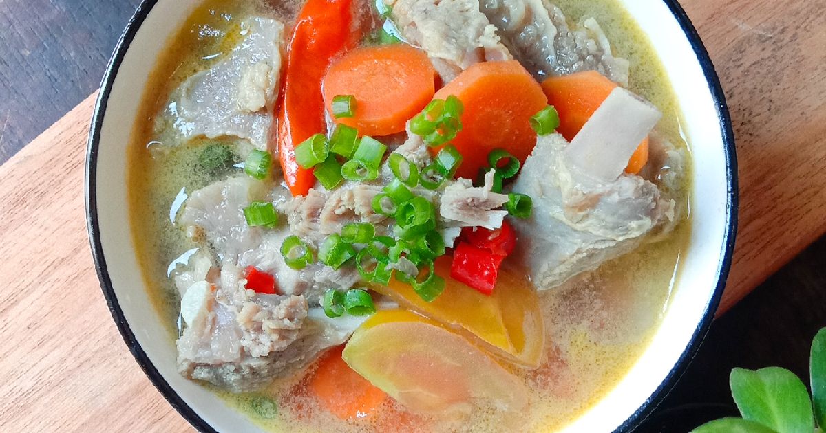 Resep asem daging kuah santan rumahan enak dan mudah - Cookpad
